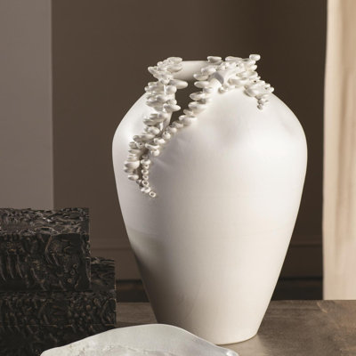 Studio A Cascading Reef Vase-White-Tall | Perigold